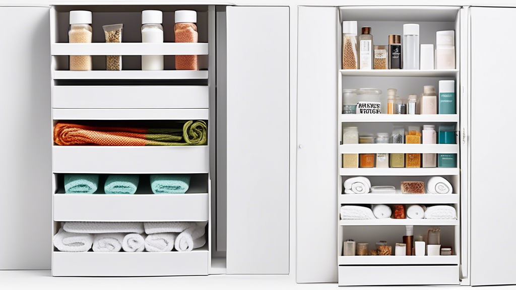 Space-Saving Storage: Narrow Sliding Cabinet Organizer – Preneer