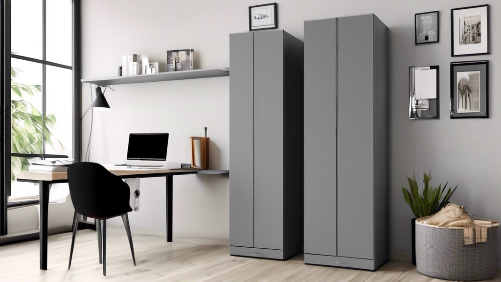 Tall Gray Storage Cabinet with Doors: A Practical Solution for Declutt ...
